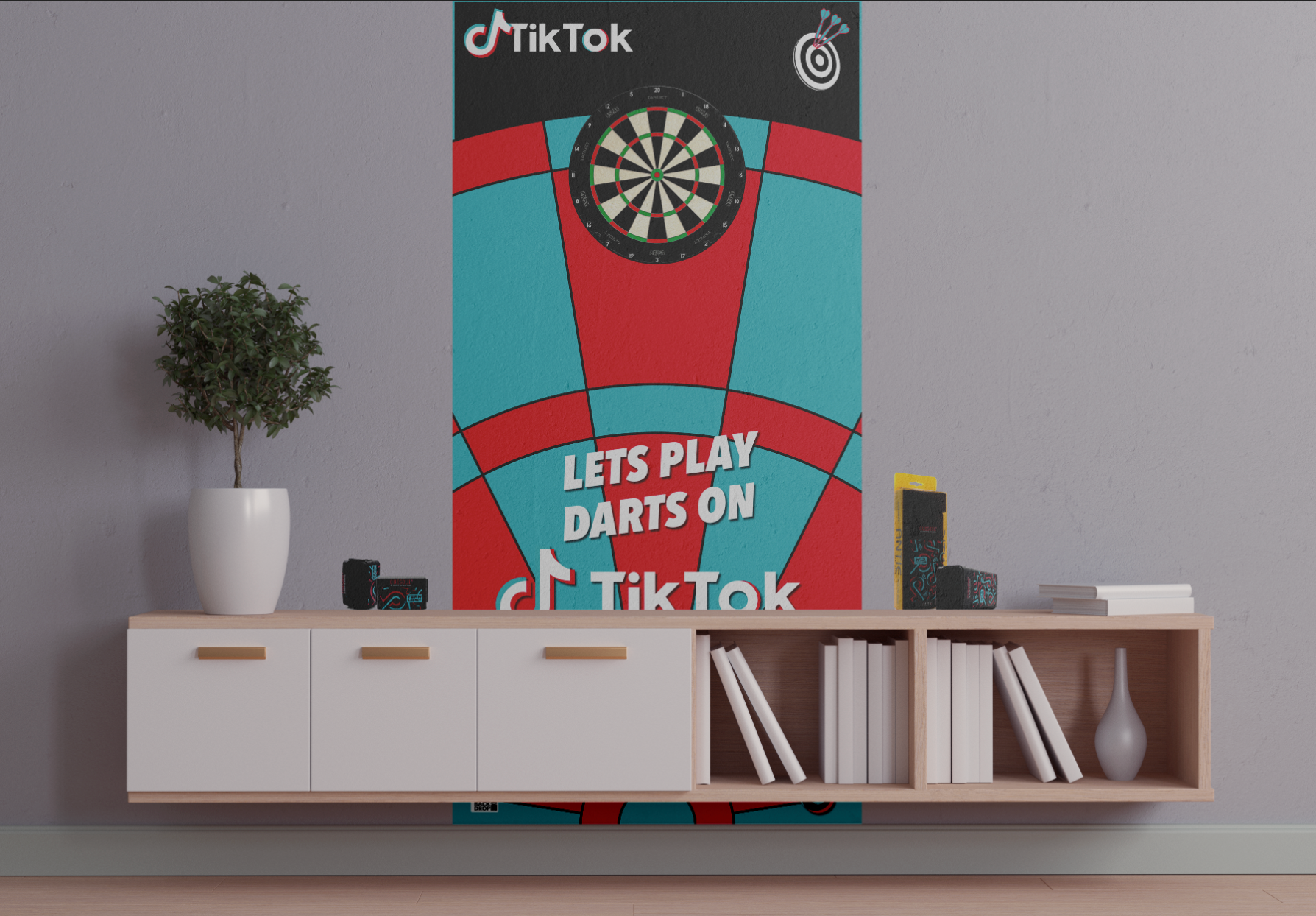 DARTS WALL BACKDROP (TIKTOK) DESIGN – LEGACY SPORTS AWARDS